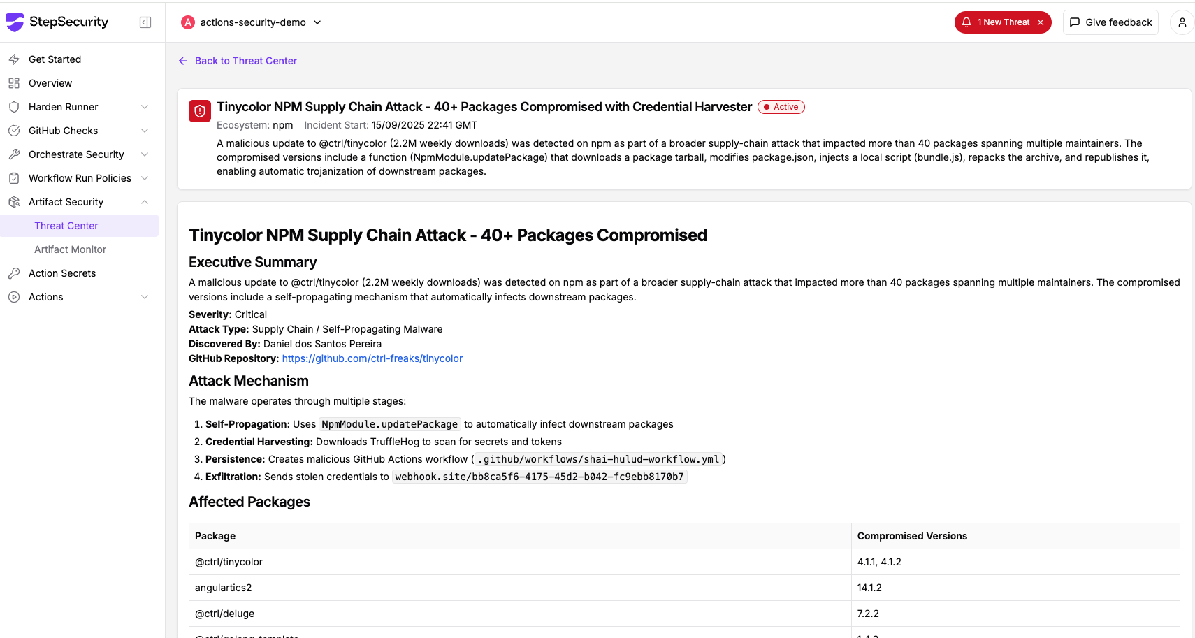 Shai-Hulud: Self-Replicating Worm Compromises 500+ NPM Packages - StepSecurity